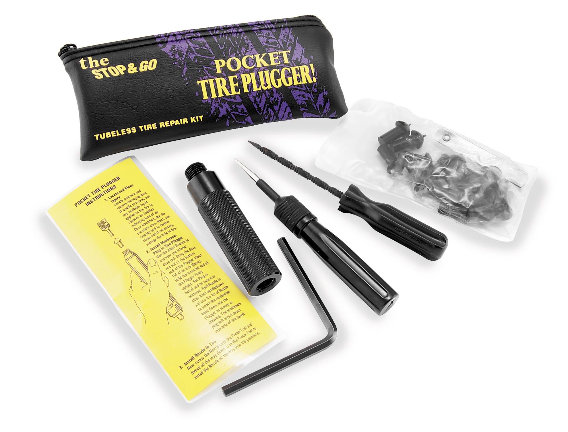 Stop & Go Pocket Tire Plugger Kit for Tubeless Tires | JPCycles.com