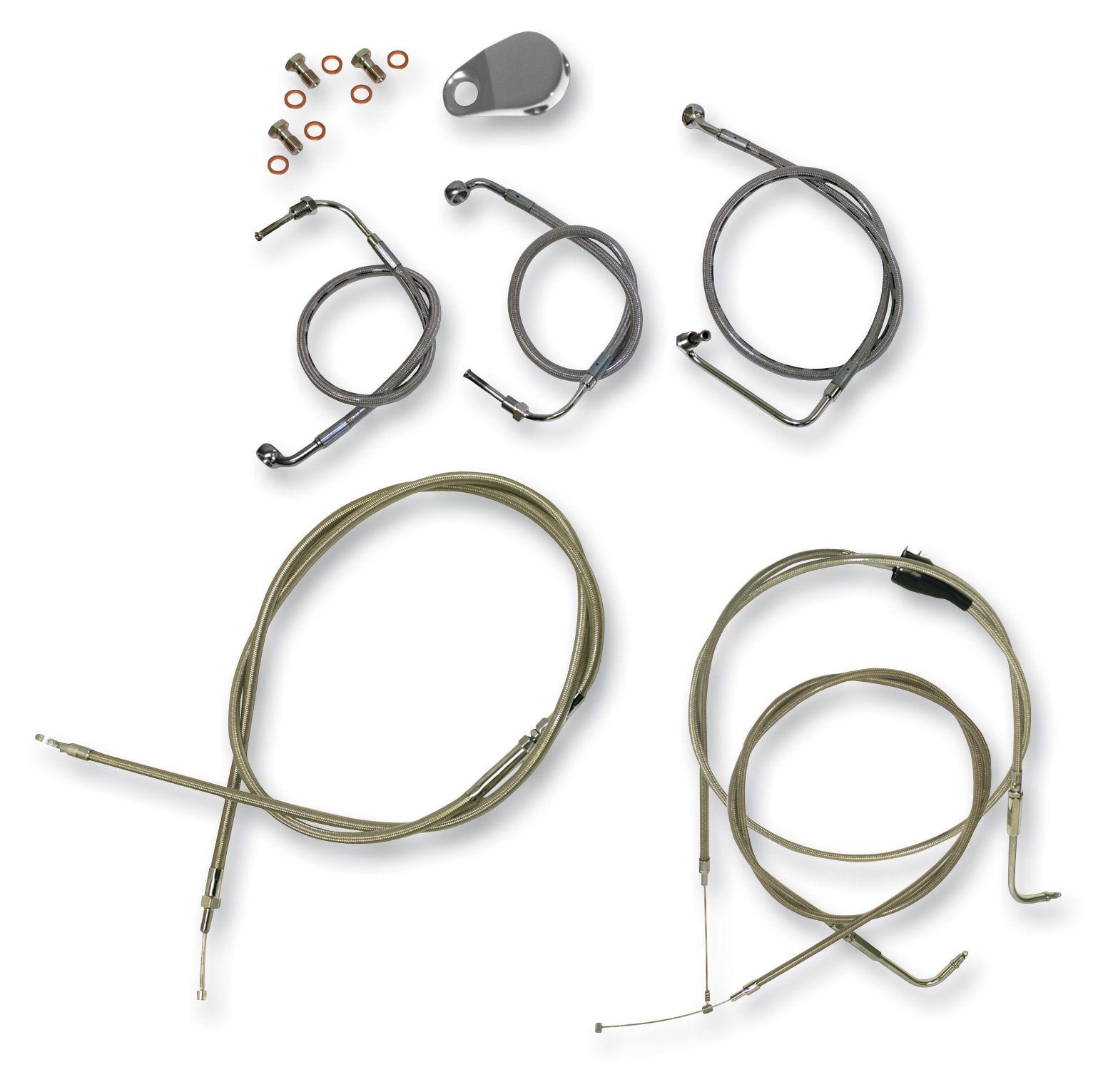 LA Choppers Handlebar Cable And Brake Line Kit For Harley Touring 2008 ...