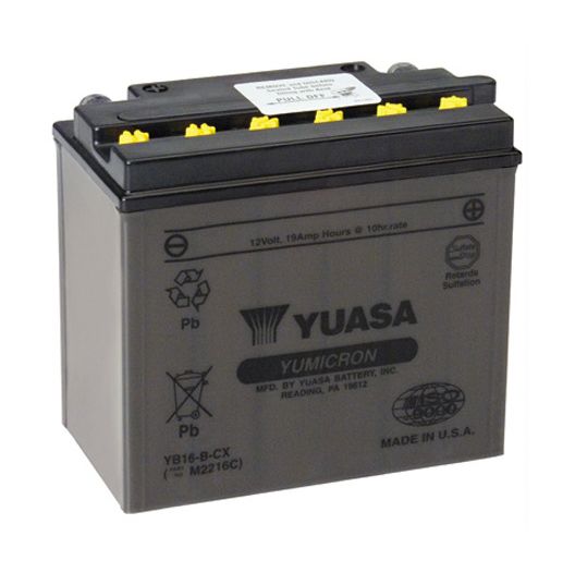 Yuasa YB16-B-CX Yumicron CX Battery | JPCycles.com