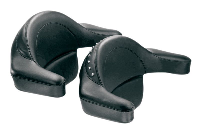 Mustang Extended Arm Wrap-Around Backrest For Harley Touring | JPCycles.com