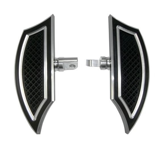 Eddie Trotta Cross Cut Mini Folding Floorboards For Harley | JPCycles.com