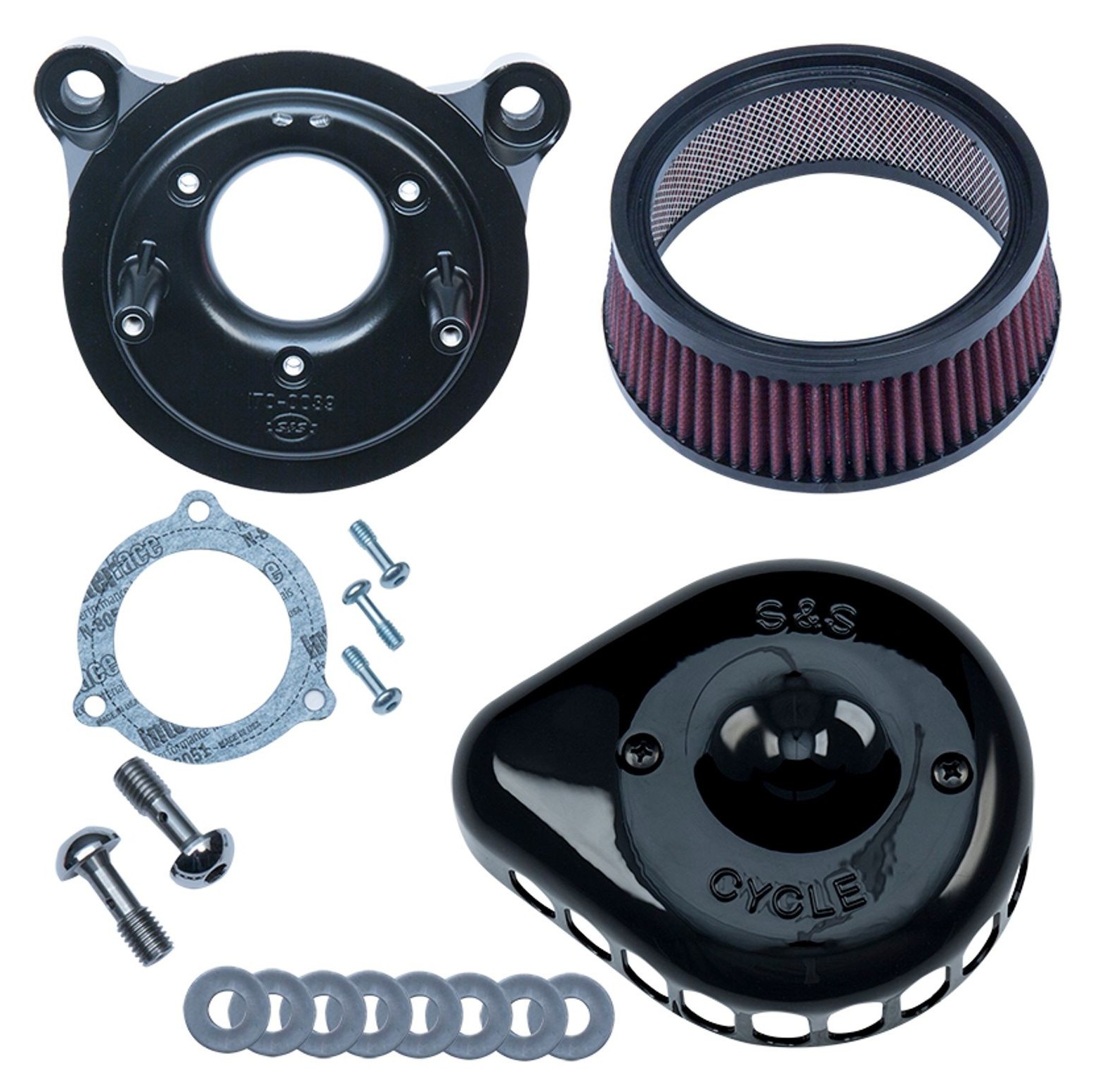 S&S Cycle Mini Teardrop Stealth Air Cleaner Kit For Harley EFI 2008 ...