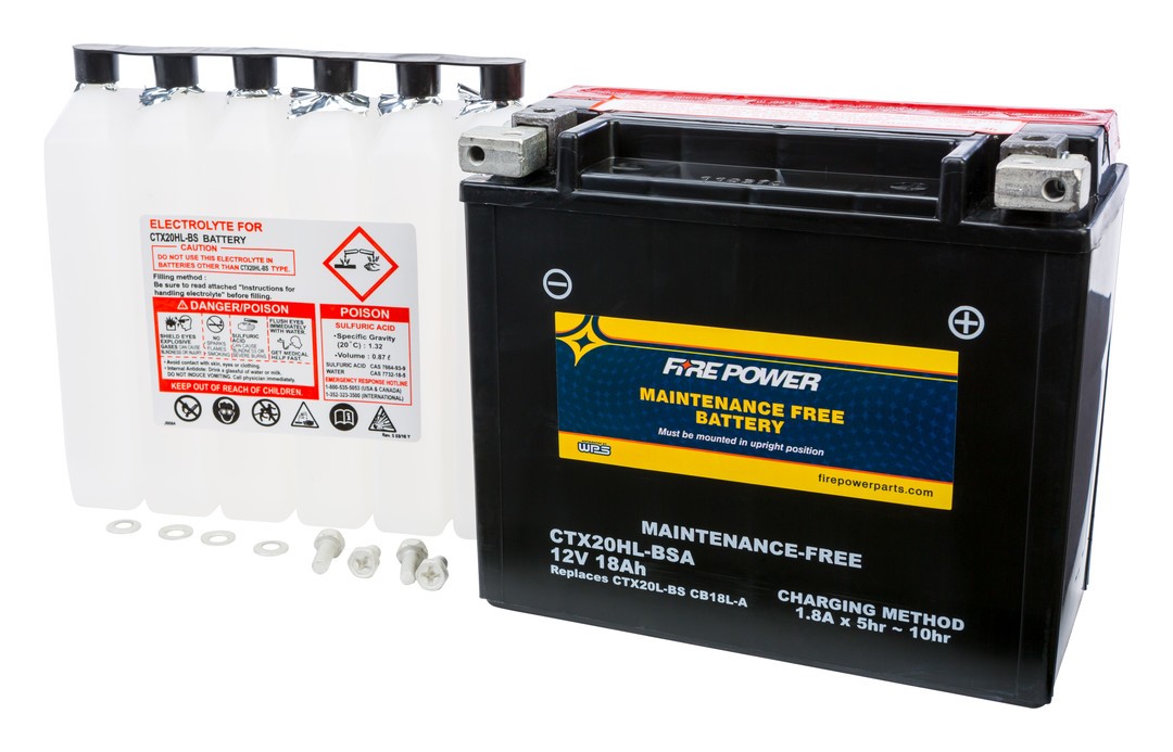 Fire Power Maintenance Free Battery CTX20HL-BSA | JPCycles.com