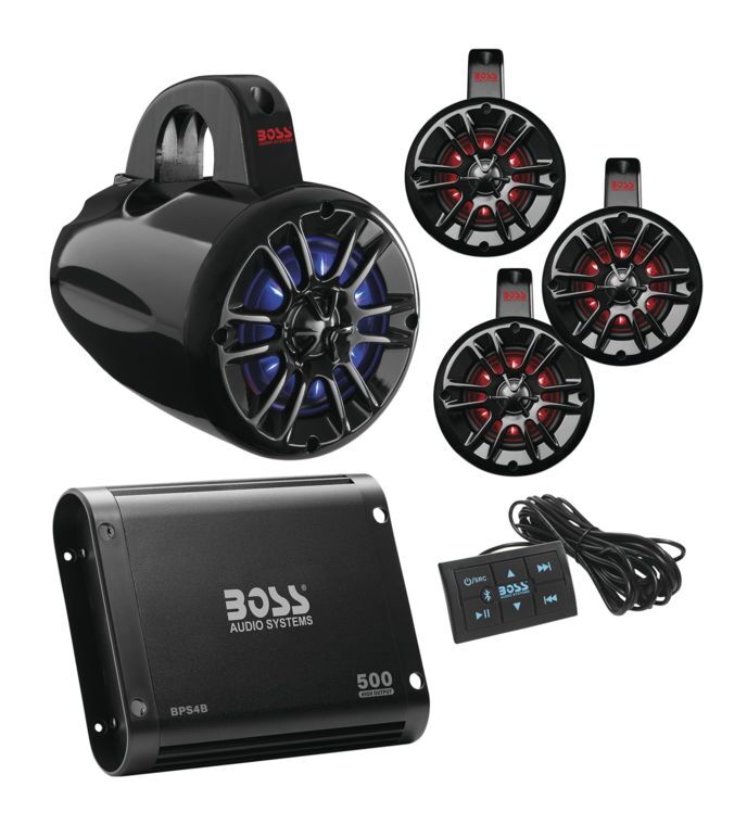 Boss Audio Systems Universal Bluetooth Remote Controlled RGB Audio Kit ...