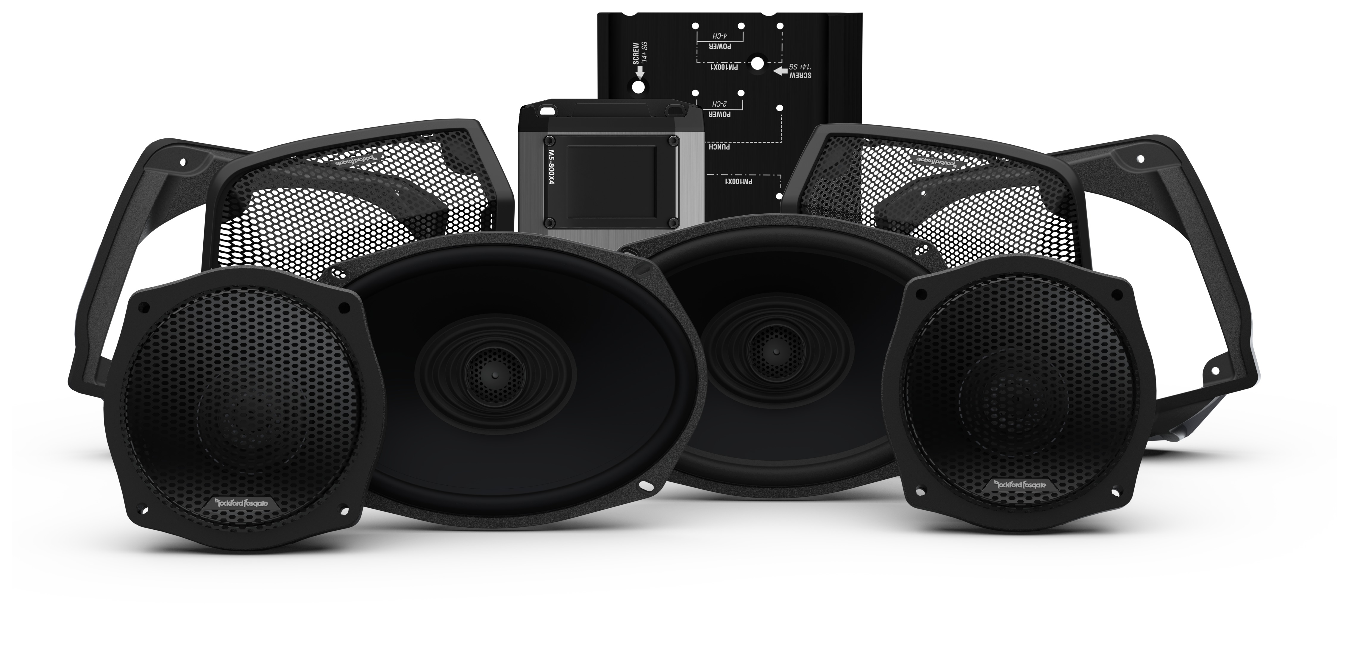 Rockford Fosgate Gen-3 Stage 3 Audio Kit For Harley FLHT / FLHX 1998 ...