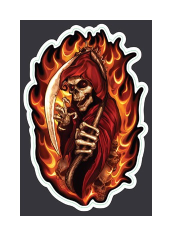 Lethal Threat Flaming Mini Decal Set | JPCycles.com