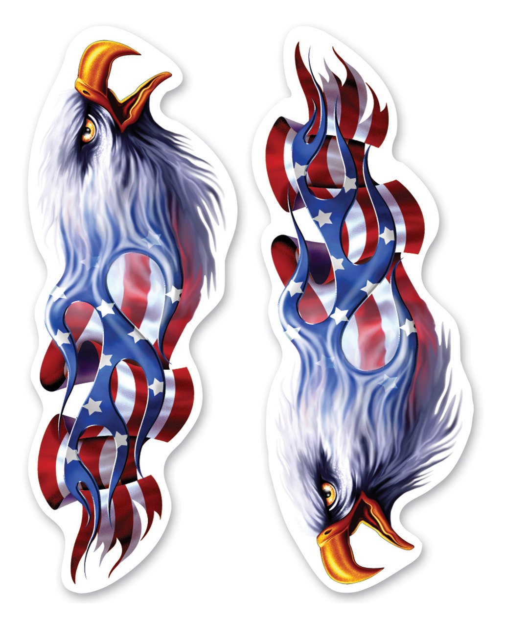 Lethal Threat Rude & Crude Flame USA Eagle Mini Decal | JPCycles.com