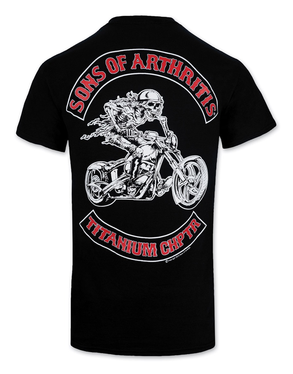 Sons Of Arthritis Titanium Chapter T-Shirt | JPCycles.com