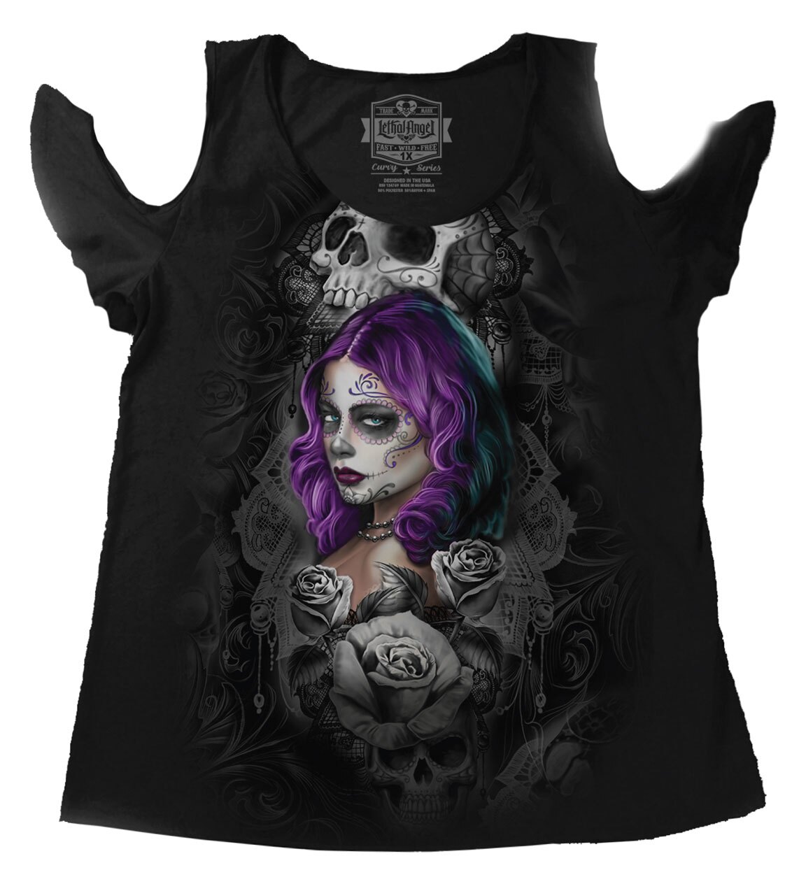 Lethal Angel Women's Queen Of Hearts Curvy Top | JPCycles.com