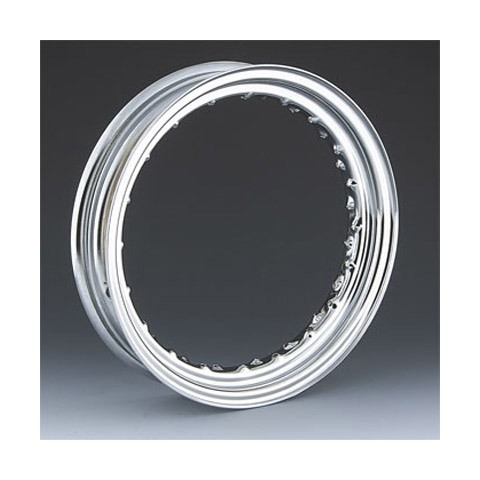 V-Twin Mfg. 40 Spoke Chrome Drop Center Rim, 16 X 3" | JPCycles.com