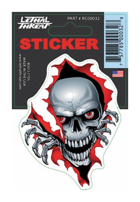 Lethal Threat RIP Skull Decal | JPCycles.com
