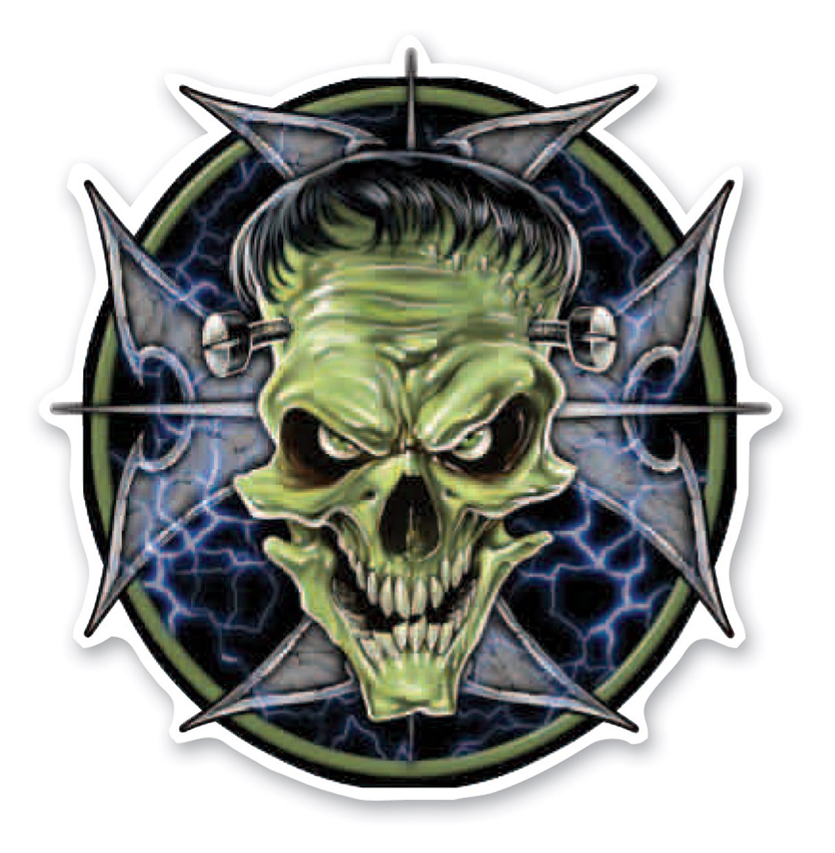 Lethal Threat Rude & Crude Frankie Skull Mini Decal | JPCycles.com