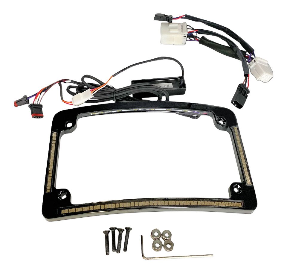 Custom Dynamics Radius Quad License Plate Frame For Harley 1996-2017 ...