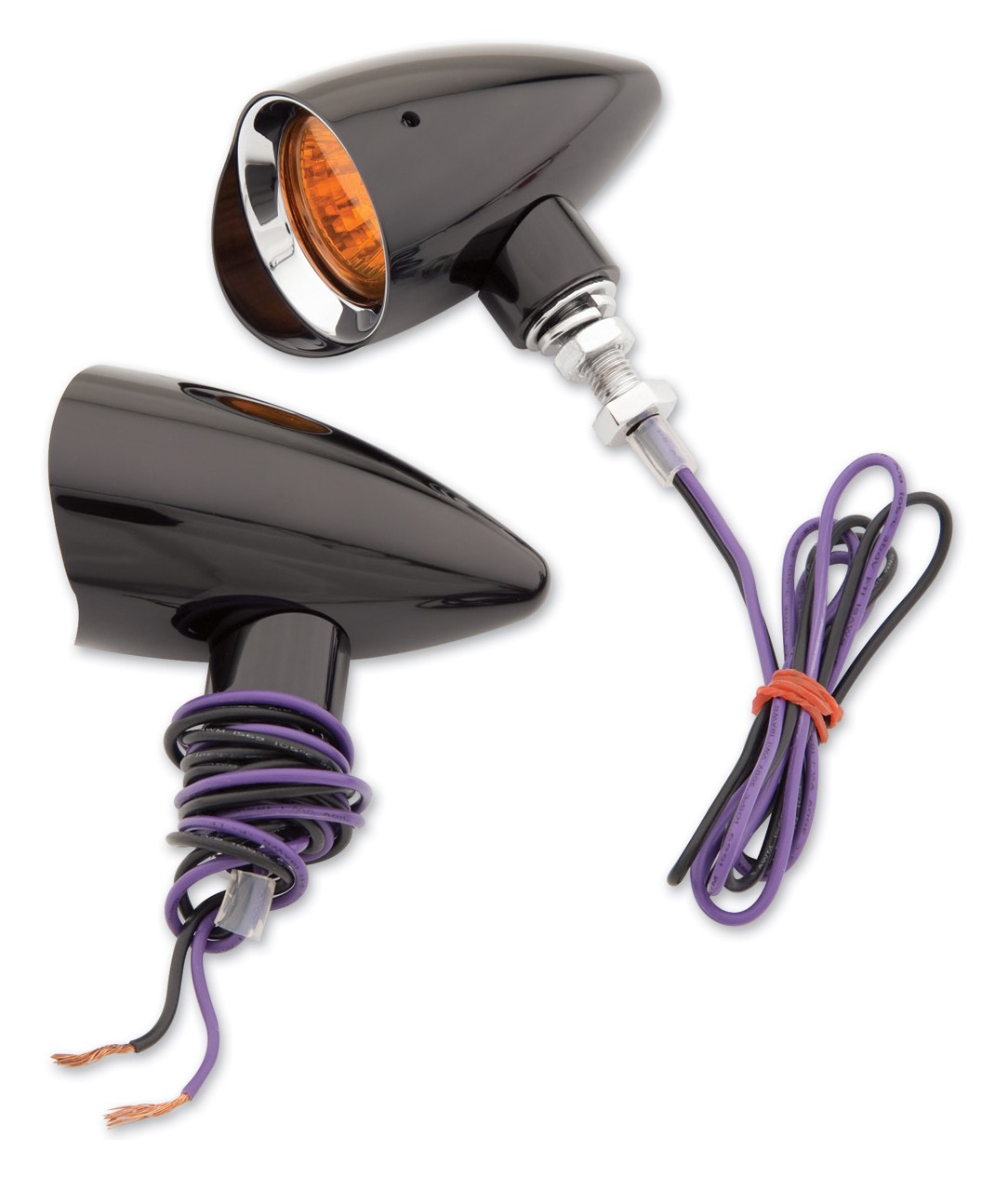 Headwinds 1-3/8" Mariah Concours Rocket Matte Black Turn Signal ...