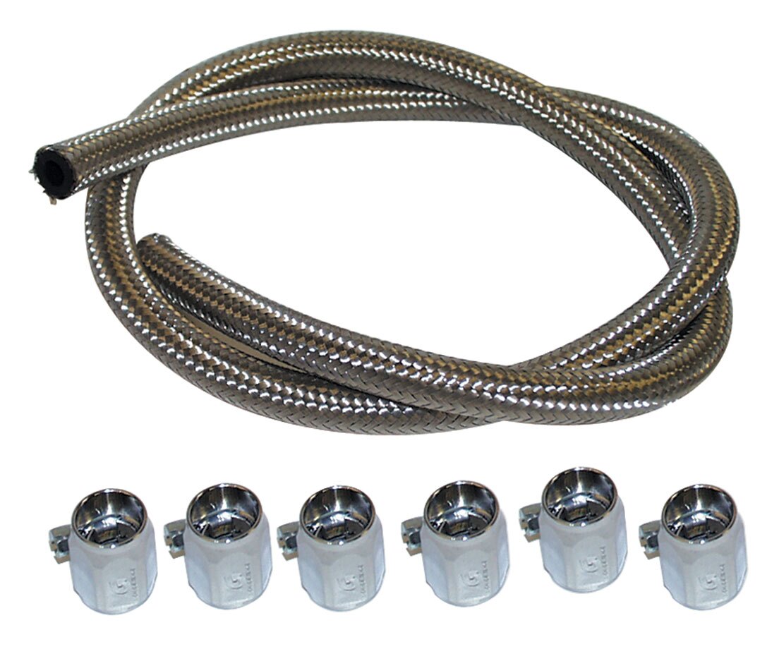 Milwaukee Twins Braided Stainless Steel Fuel Line | JPCycles.com