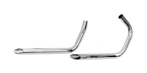 Paughco 34" Slash-Cut Drag Pipes Full Exhaust System For Harley UL 1937 ...