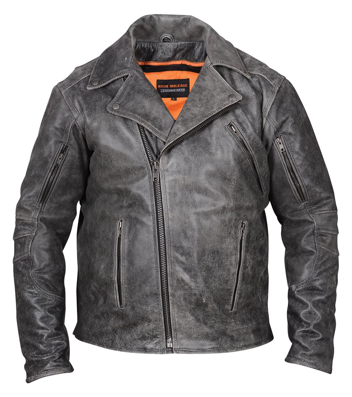 Vance Leathers Beltless Distressed Leather Jacket | JPCycles.com