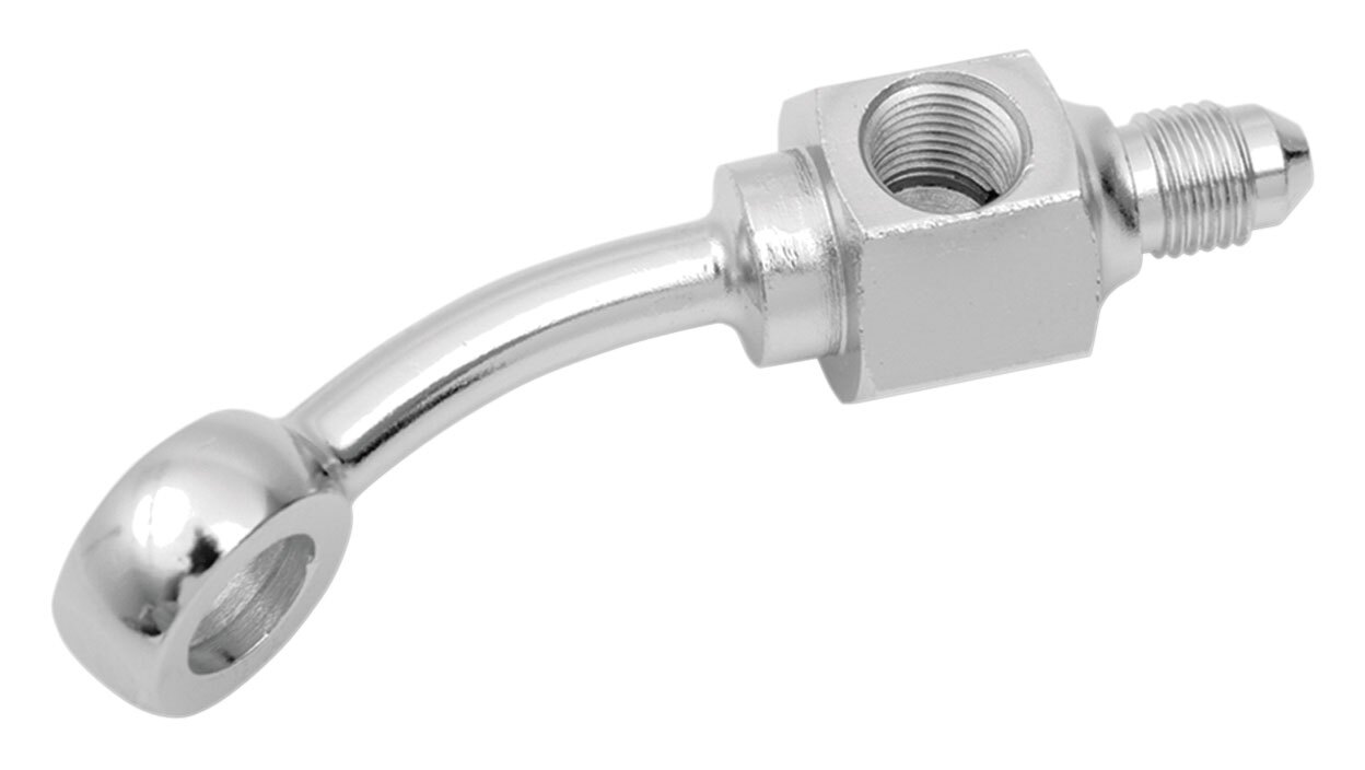 Drag Specialties Banjo Fitting With Brake Light Switch Mount | JPCycles.com