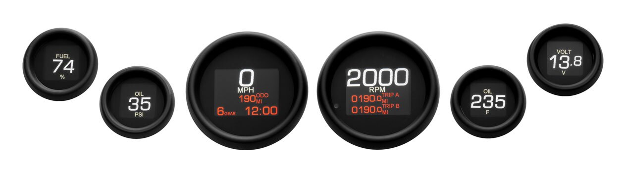 Dakota Digital MLX 8600 Series 6 Gauge Set For Harley 2004-2013 ...