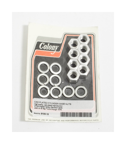 Colony Cylinder Base Nut Kit For Harley Big Twin 1930-1978 | JPCycles.com