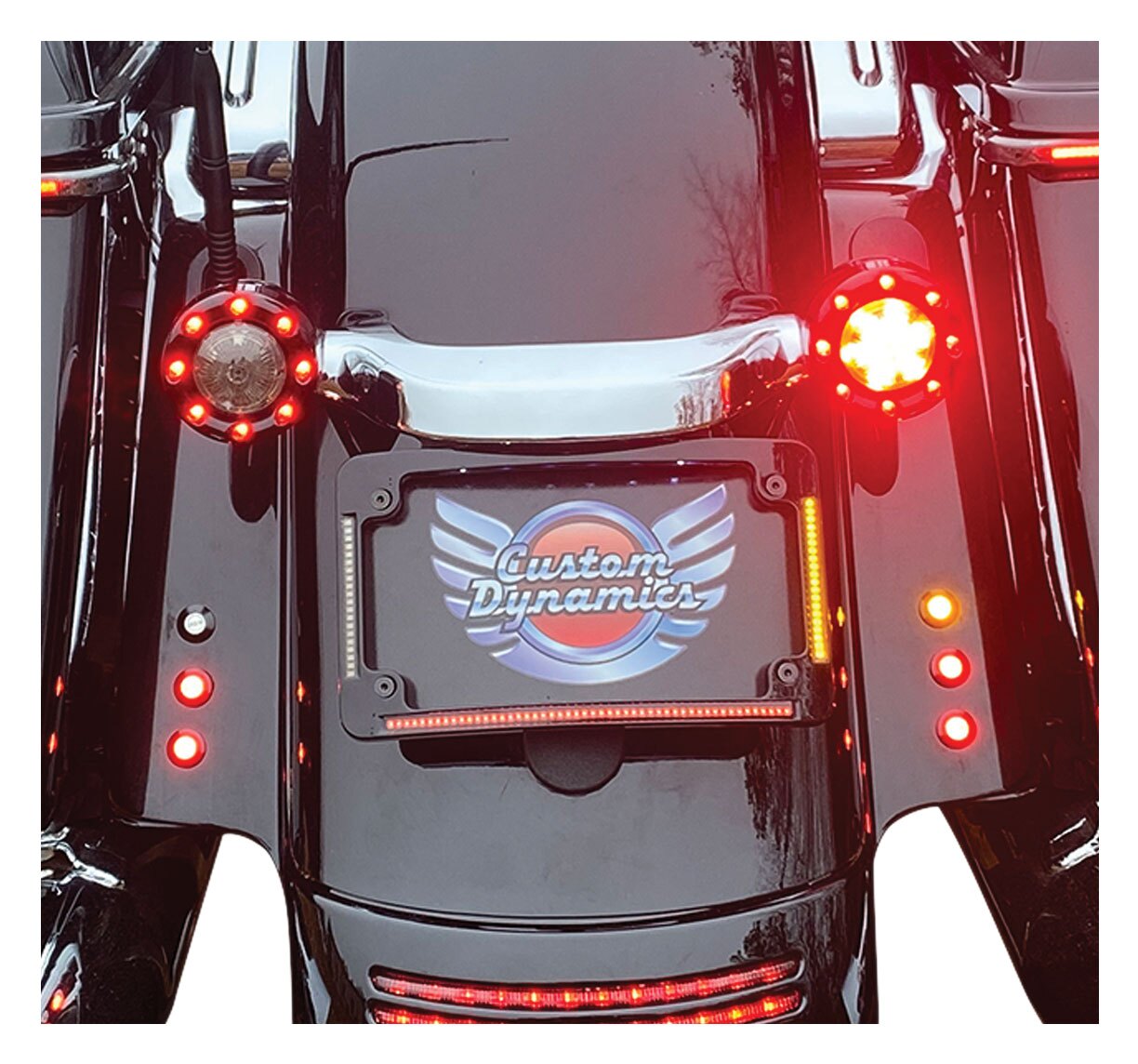 Custom Dynamics Radius Quad License Plate Frame For Harley FLHX / FLTRX ...