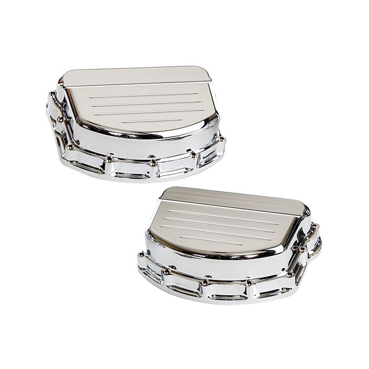Paughco Rocker Box Covers For Harley Panhead 1948-1965 | JPCycles.com