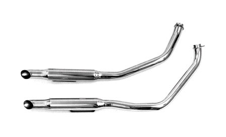 Paughco 1 3/4" Staggered Dual Full Exhaust System For Harley FXR / FXRS ...