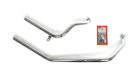 Paughco 1 3/4" Upsweep Drag Pipes Full Exhaust System For Harley ...