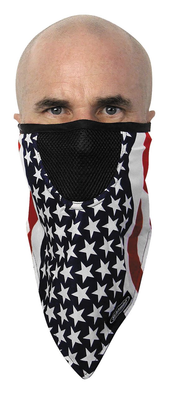 Schampa FaceFit Stars And Stripes Tie Back Face Mask | JPCycles.com