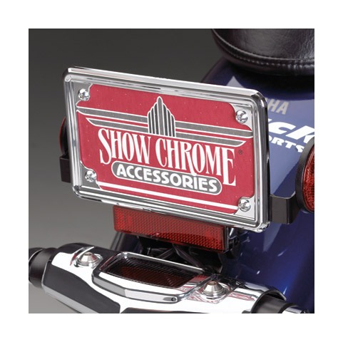 Show Chrome Contours License Plate Trim | JPCycles.com