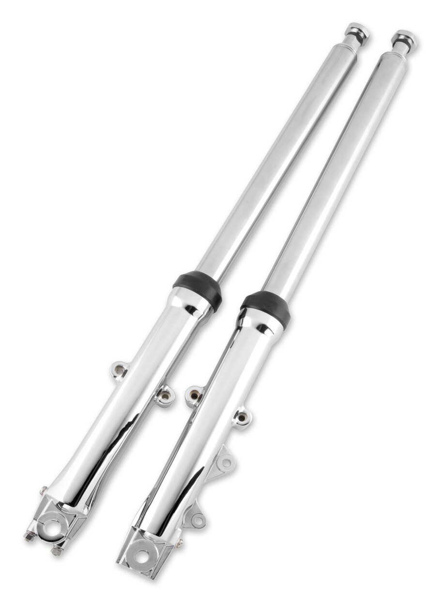 V-Twin Mfg. Single Disc Wide Glide Style Fork Legs For Harley FXST ...