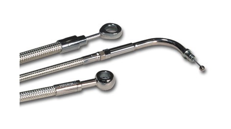 Magnum Braided Rear Brake Line For Harley Touring 1997-2007 | JPCycles.com