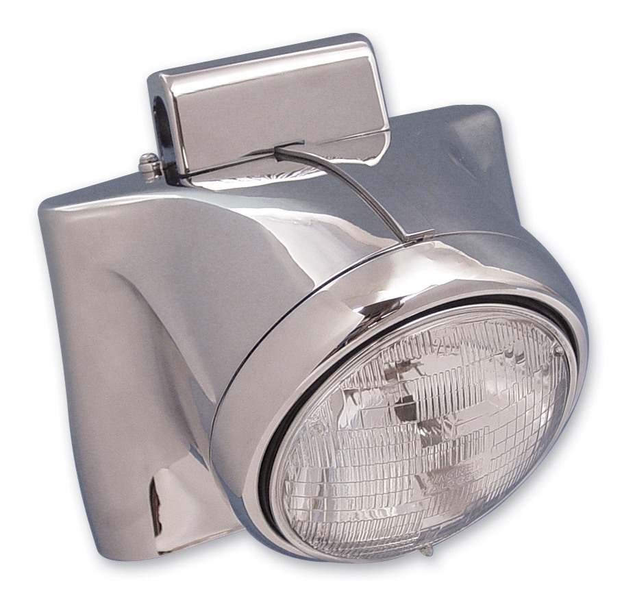 V-Twin Mfg. 7" Chrome Headlamp Cowl Kit For Harley FL 1960-1984 ...