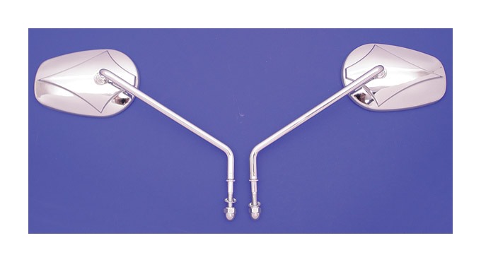 V-Twin Mfg. Teardrop Long Stem Mirror Set | JPCycles.com