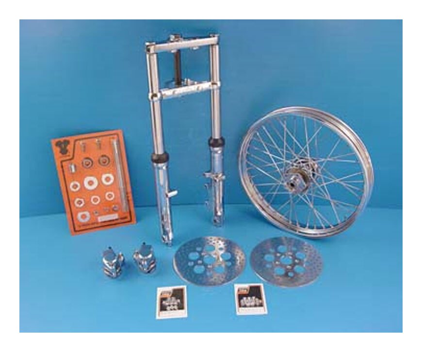 V-Twin Mfg. Chrome Dual Disc Fork Kit With 21" Wheel | JPCycles.com