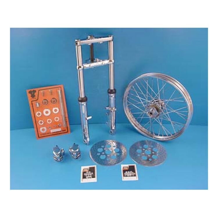 V-Twin Mfg. Chrome Dual Disc Fork Kit With 21" Wheel | JPCycles.com