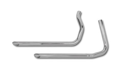 Paughco 34" Long Slash-Cut Drag Pipes Full Exhaust System For Harley ...