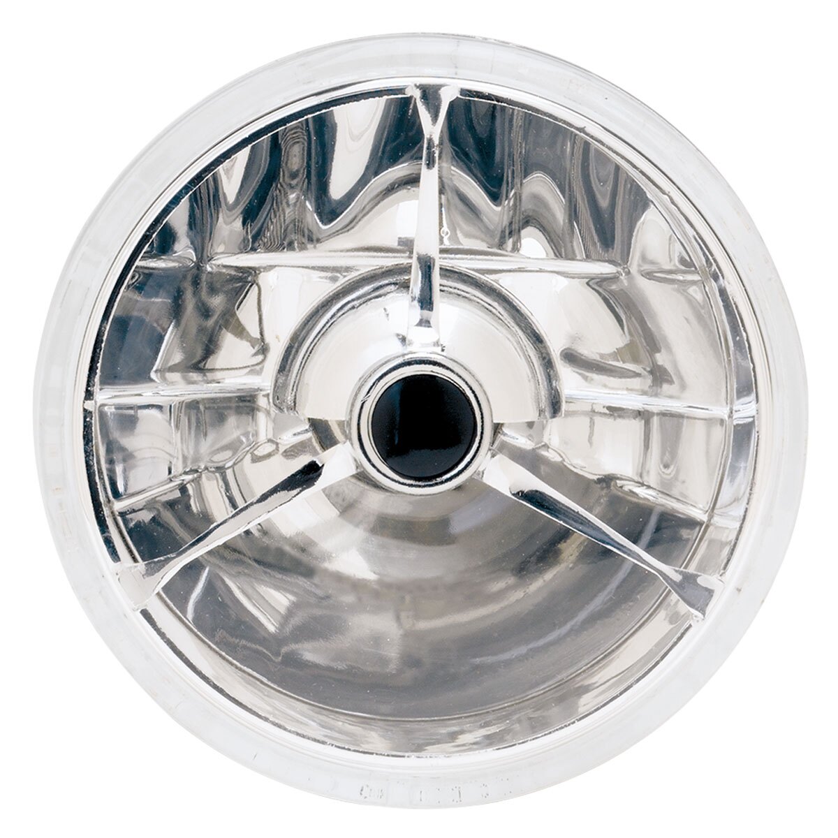 Adjure Prizm 4 1/2" Wave Cut Black Dot Headlight For Harley Softail ...