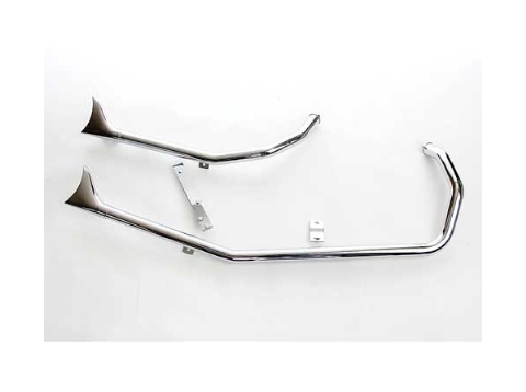 Paughco Upsweep Fishtail Drag Pipes For Rigid Frame Evo Sportster 1986 ...