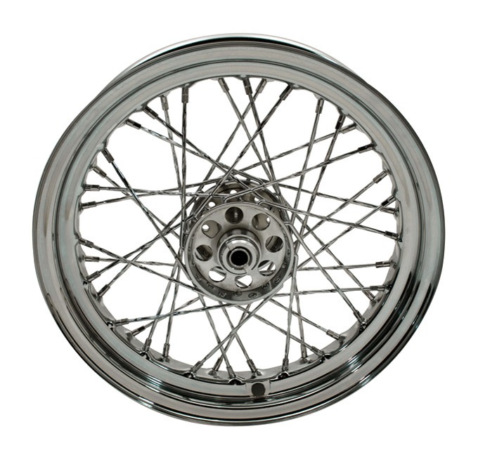 V-Twin Mfg. Chrome Twisted Spoke Chrome Rear Wheel For Harley Sportster ...