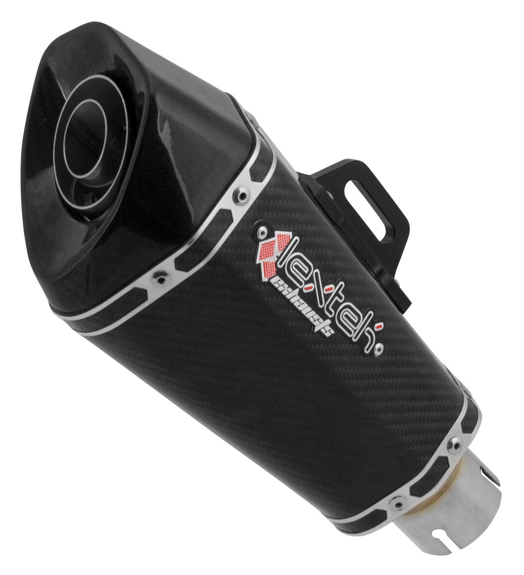 Lextek XP8 C Carbon Fiber Hex Right Side Silencer | JPCycles.com
