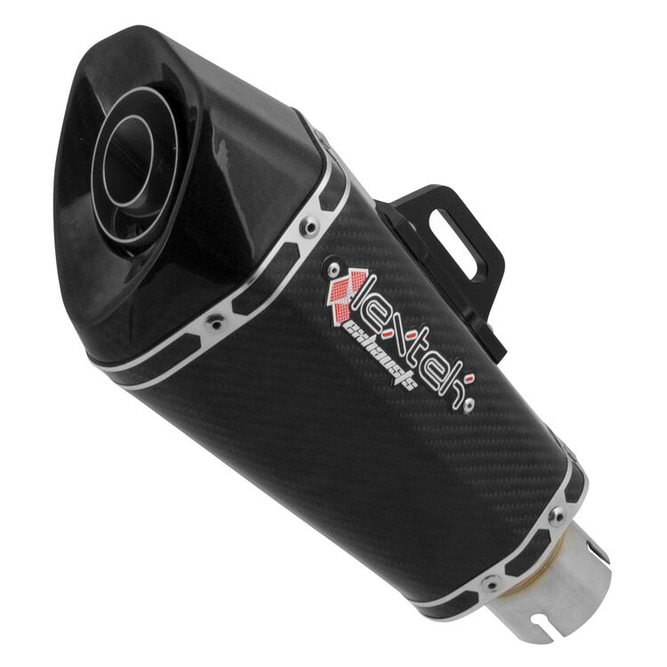 Lextek XP8 C Carbon Fiber Hex Right Side Silencer | JPCycles.com