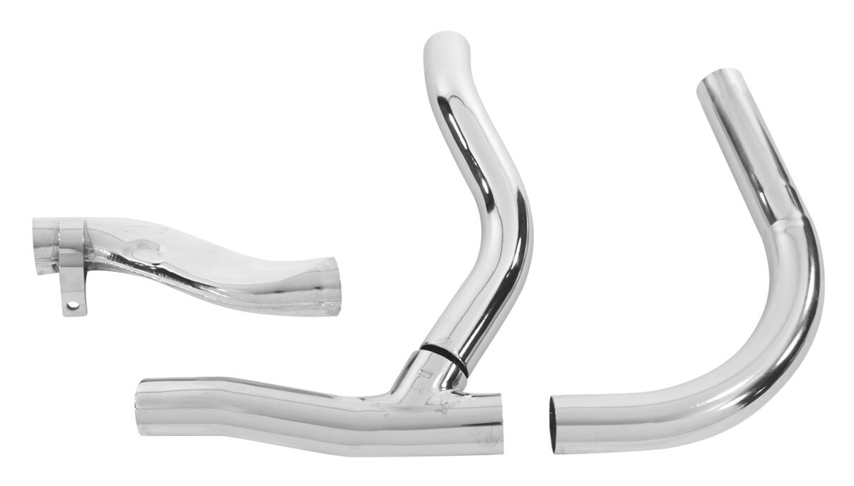 V-Twin Mfg. Replica 2-Into-1 Chrome Header Set For Harley FL EL 1936 ...