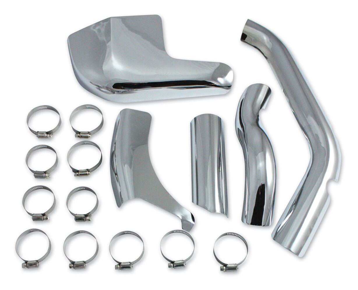 V-Twin Mfg. Exhaust Pipe Heat Shield Set For Harley FL 1970-1984 ...