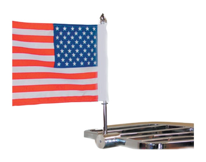 Pro Pad Square Rack Flag Mount With 6" x 9" American Flag | JPCycles.com
