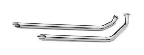Paughco 1-3/4" Shotgun Slash-Cut Drag Pipes For Harley Rigid Frame ...