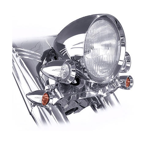 Headwinds 7" Concours Bullet Headlight Housing | JPCycles.com
