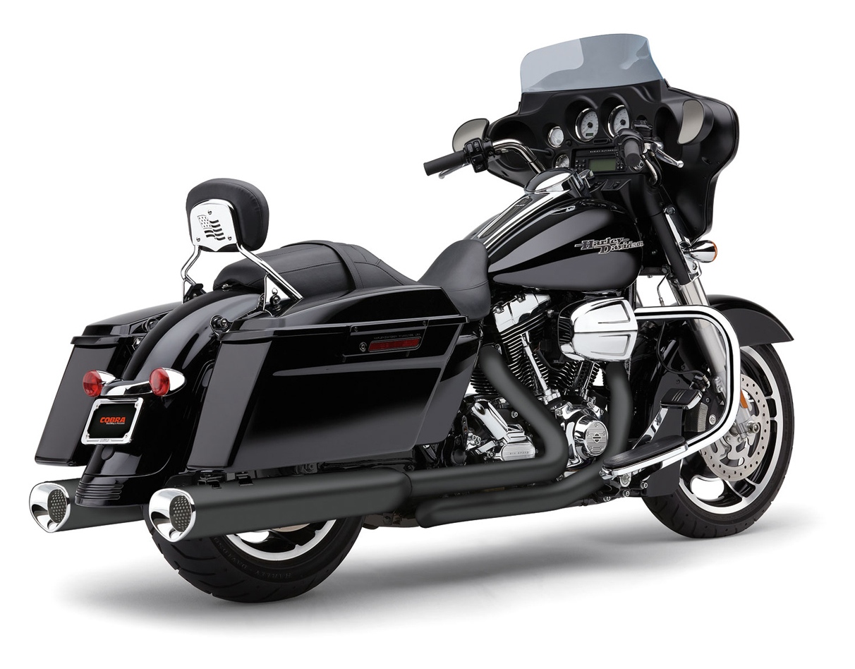 Cobra Tri-Flo Slip-On Mufflers For Harley Touring 1995-2016 | JPCycles.com