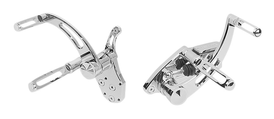Accutronix Slotted 3" Extended Forward Controls For Harley Softail 2000 ...