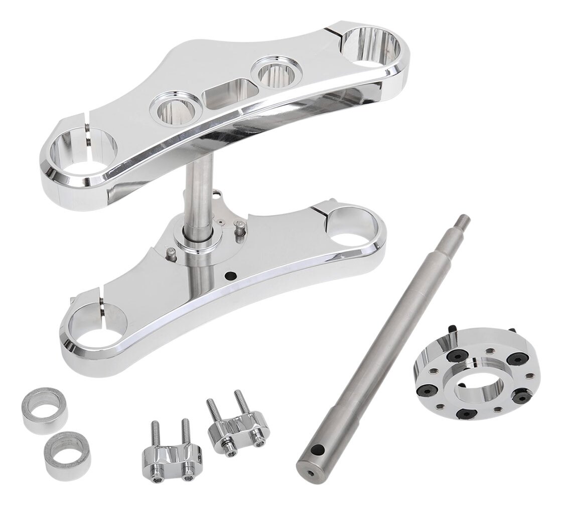 Accutronix Elite Smooth 49mm Triple Trees For Harley Dyna 2008-2017 ...